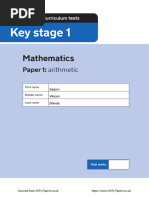 2016 KS2 Maths Arithmetic Paper | PDF | Copyright