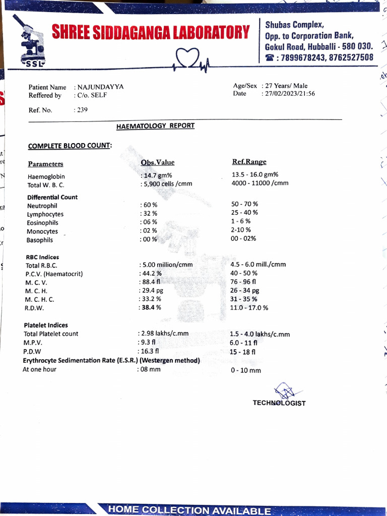 Complete Blood and Biochemistry Report | PDF | Magnesium | Creatinine