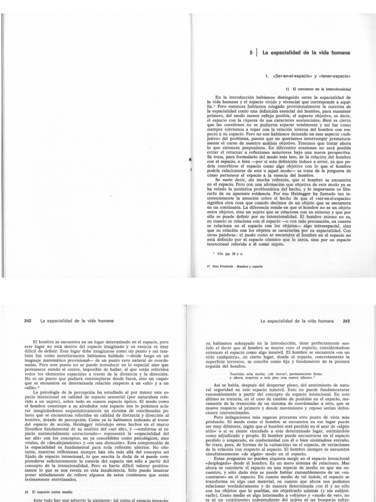 Bollnow Hombre y Espacio 2 | PDF