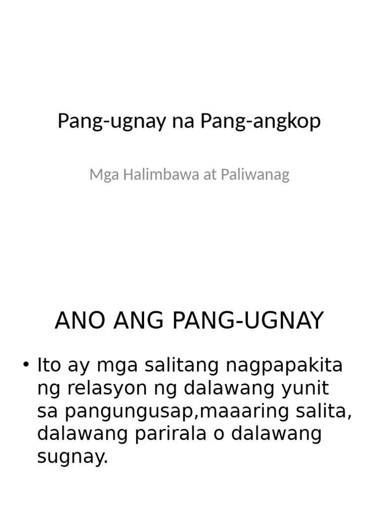 Pang Angkop Presentation | PDF