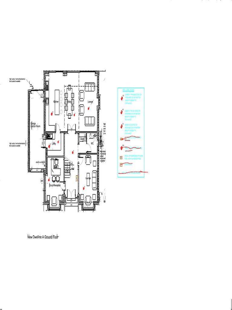 00 - P002A1a - Pro Ground Floor Plan A Fire Alarm | PDF