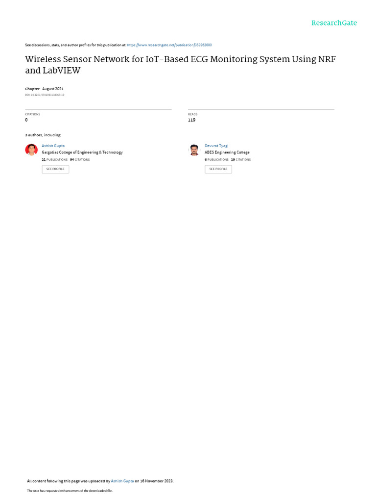 Gupta 2021 IOP Conf. Ser. Mater. Sci. Eng. 1020 012030 | PDF | Wireless Sensor Network | Computing