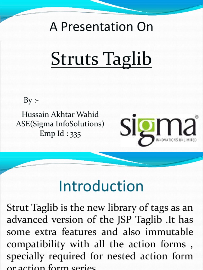Struts Taglib Presentation Pdf Html Element Java Server Pages