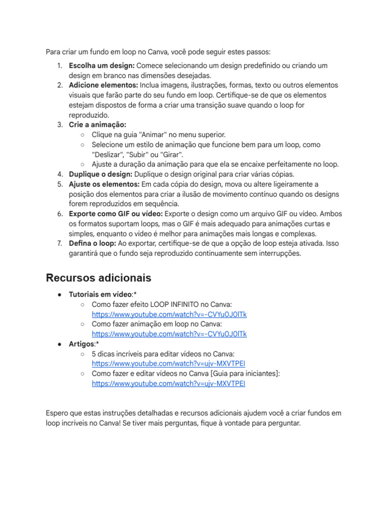 Tabela | PDF | Vídeo | Animação