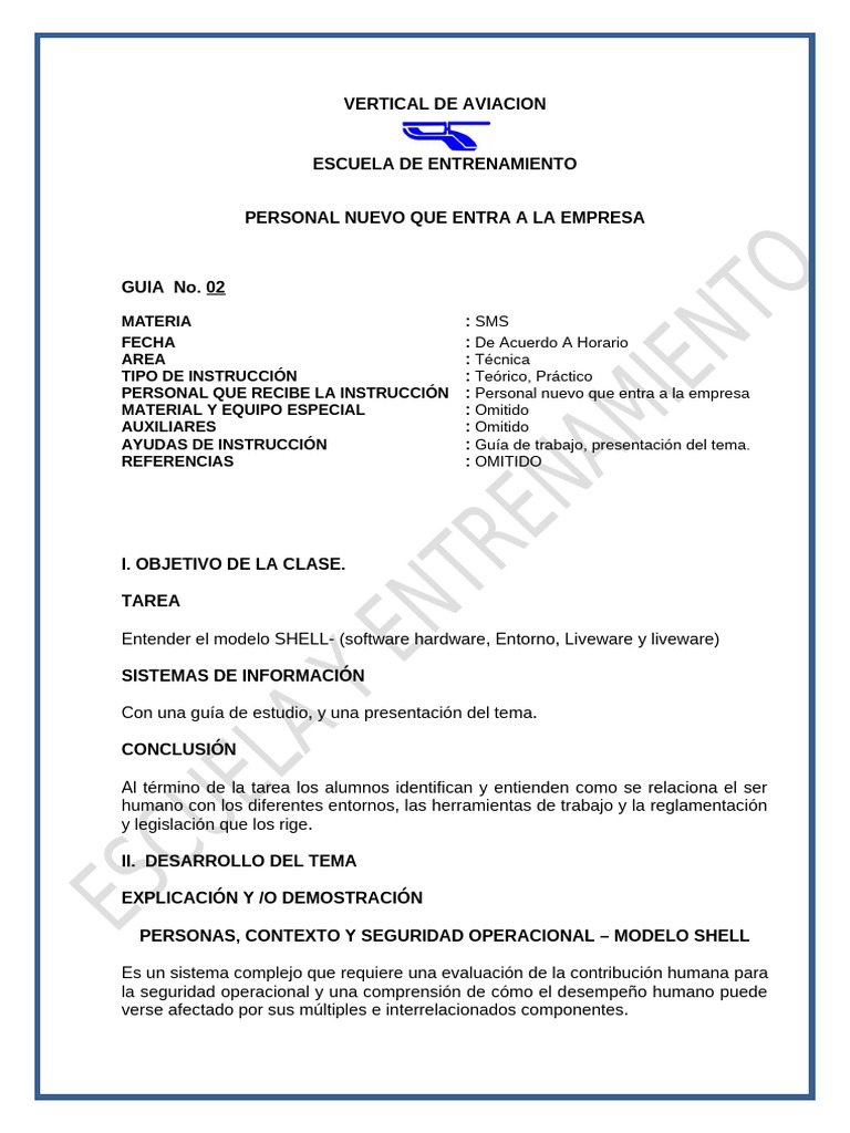Modelo SHELL en Aviación: Guía SMS | PDF | Sistema | Software