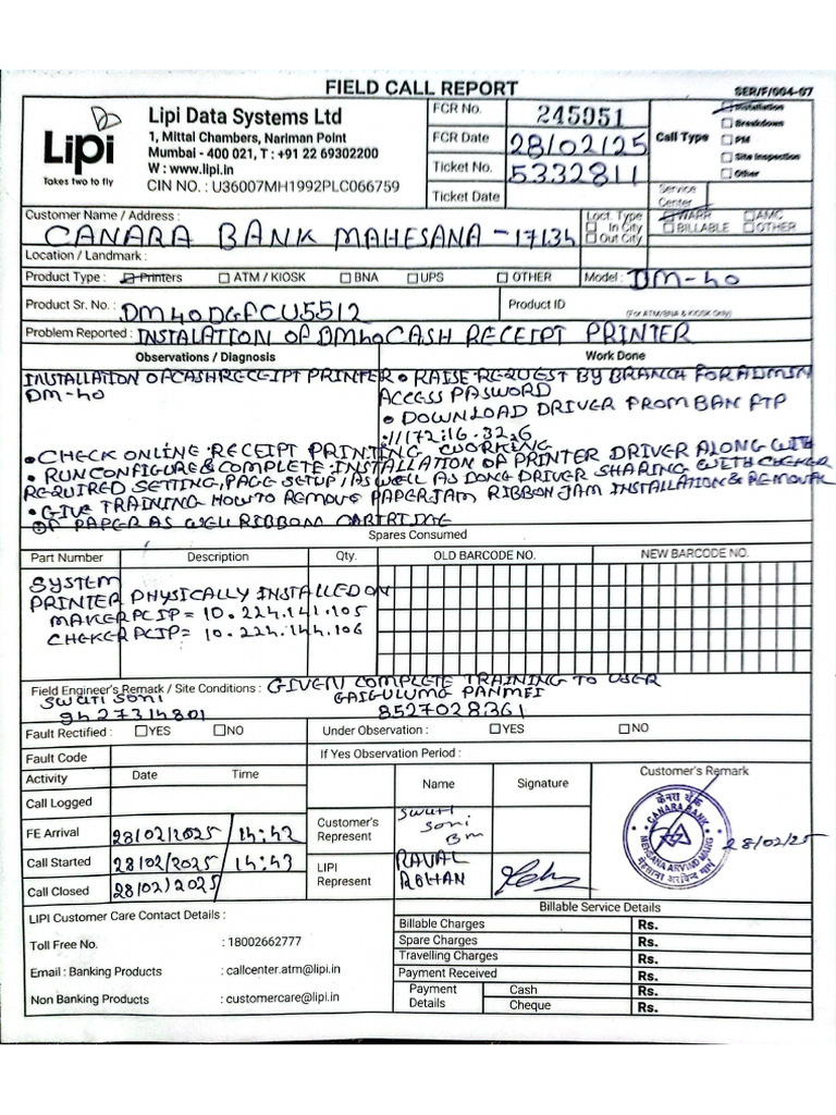 Arvind Marg Canara FCR | PDF