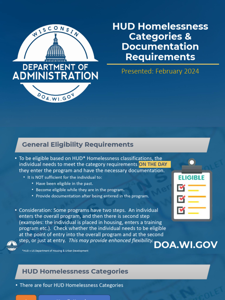 HUD Homelessness Eligibility Guide | PDF | Homelessness | Domestic Violence
