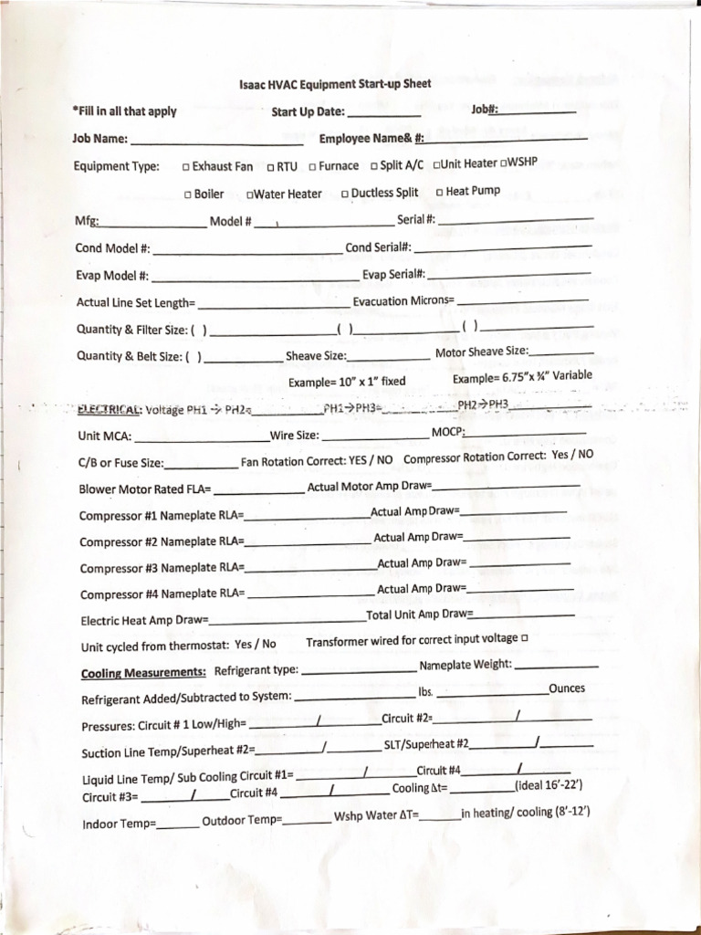 Start Up Sheet | PDF
