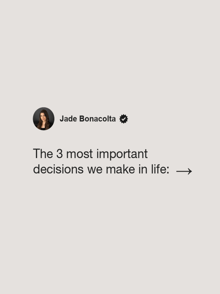 3 Most Difficult Decisions of Life | PDF
