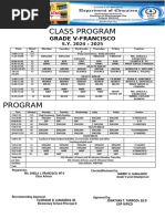 Class Program Grade 4-6 SY2024-2025 | PDF | Learning | Teaching