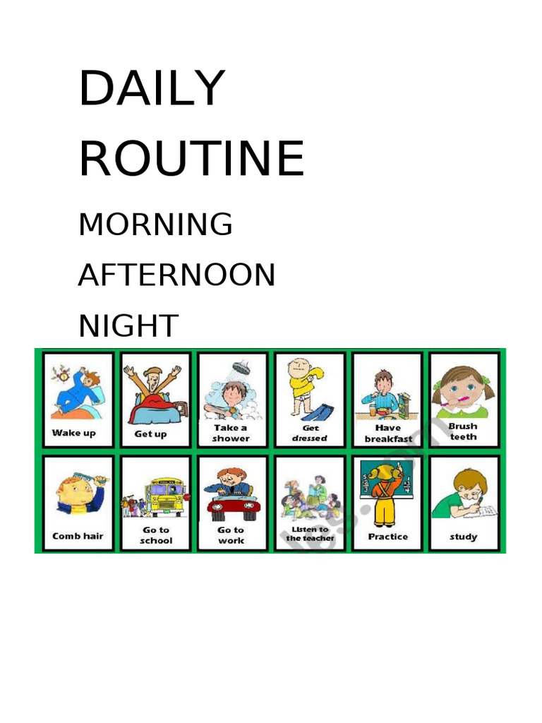 1st Grade Daily Routine | PDF