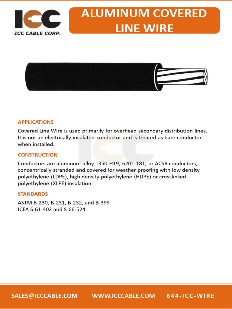 SDW Aluminum Covered Line Wire | PDF | Materials | Electricity