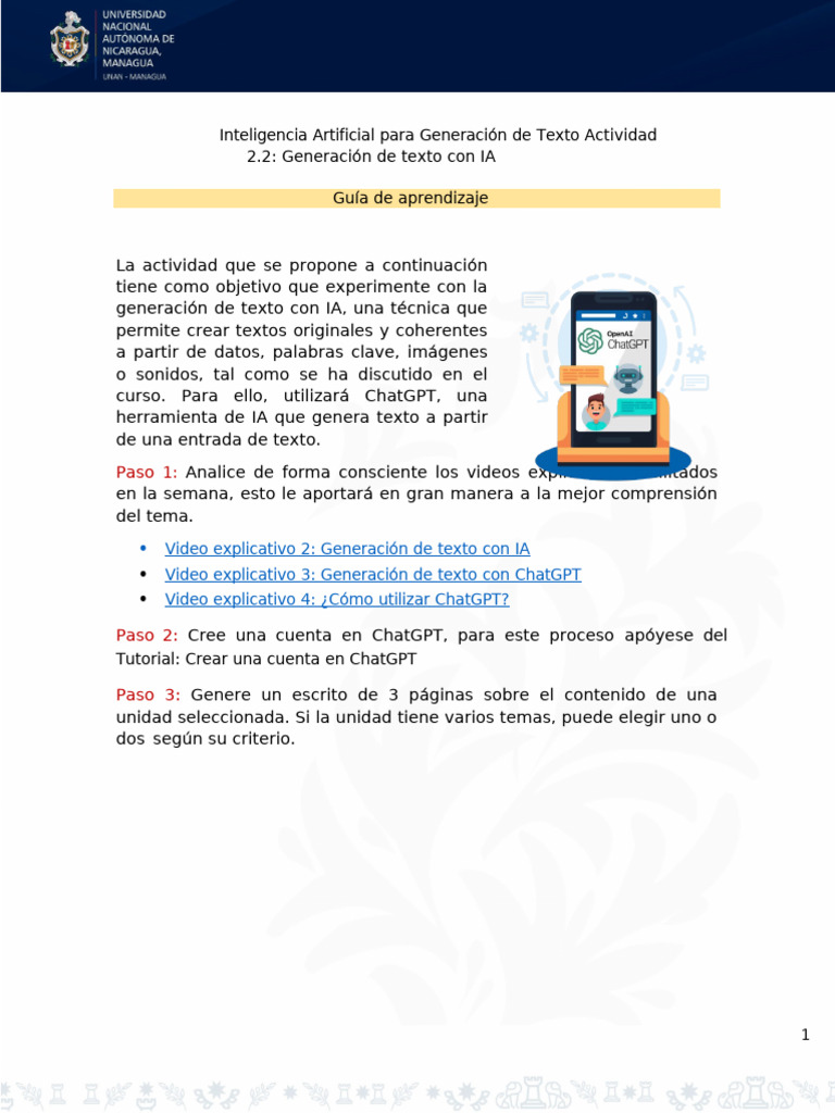 Generación de Texto con IA: Guía Práctica | PDF | Inteligencia ...