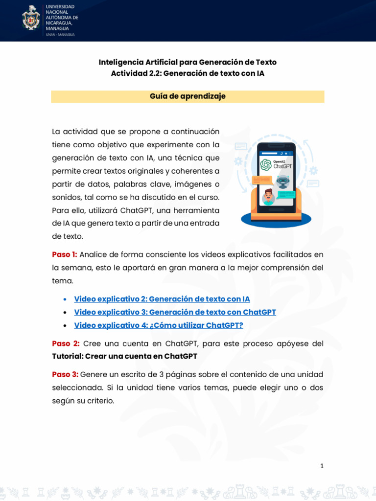 Generación de Texto con IA: Guía Práctica | PDF | Inteligencia ...