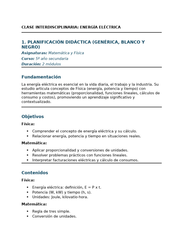 Energia Electrica Clase | PDF | Poder (Física) | Vatio
