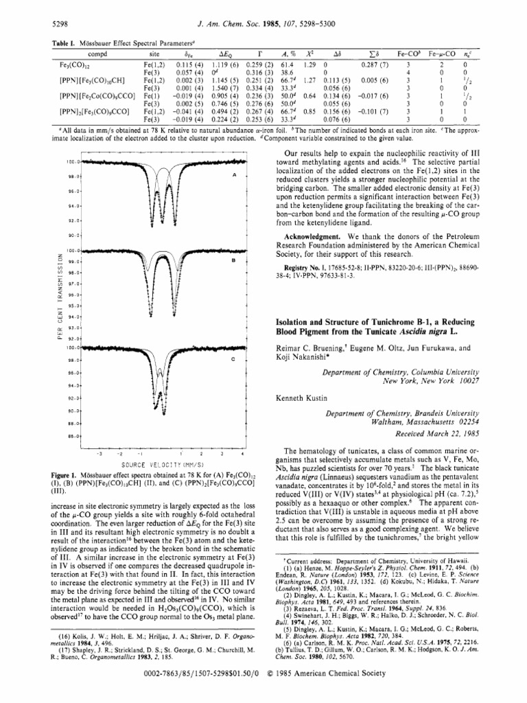 Móssbauer Effect in Iron Carbonyl Complexes | PDF