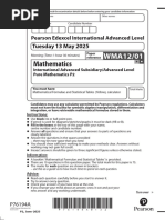 IG Mathematics A - Mark Scheme 1H (Nov. 2024) | PDF