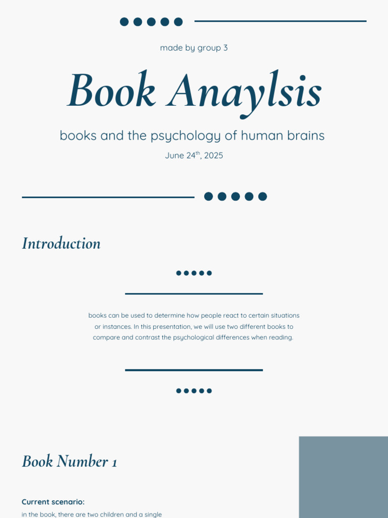 Book Anaylsis | PDF