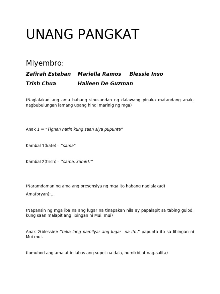 Unang Pangkat | PDF