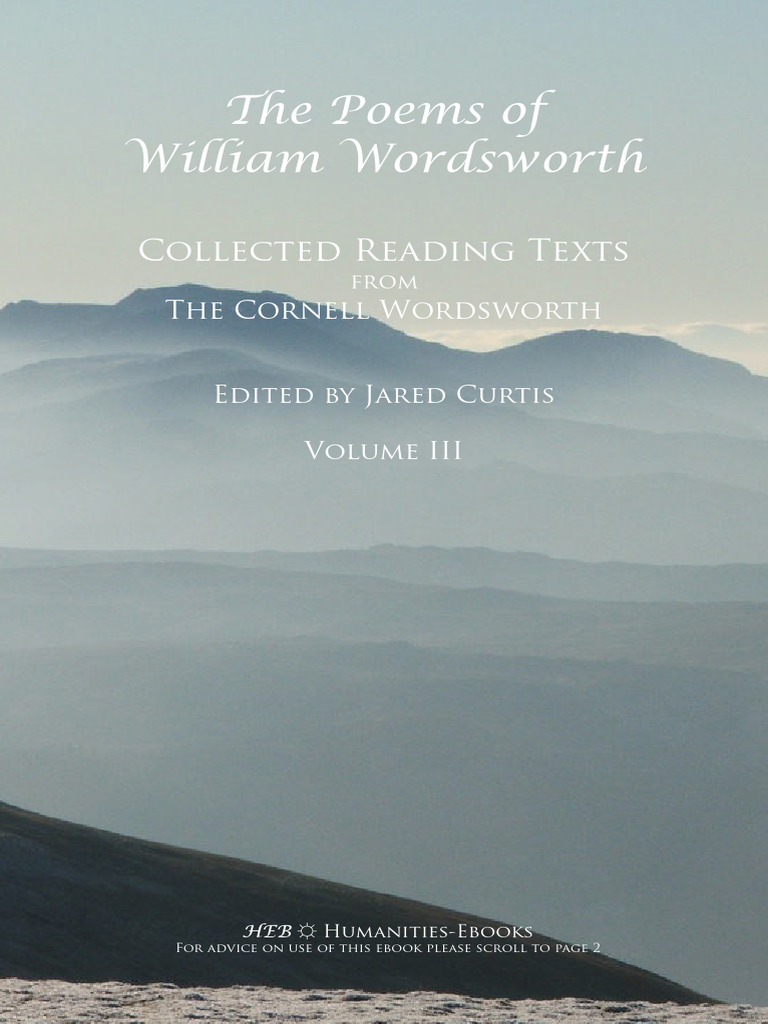 GECDL - The Poems of William Wordsworth, Collected Reading Texts From ...