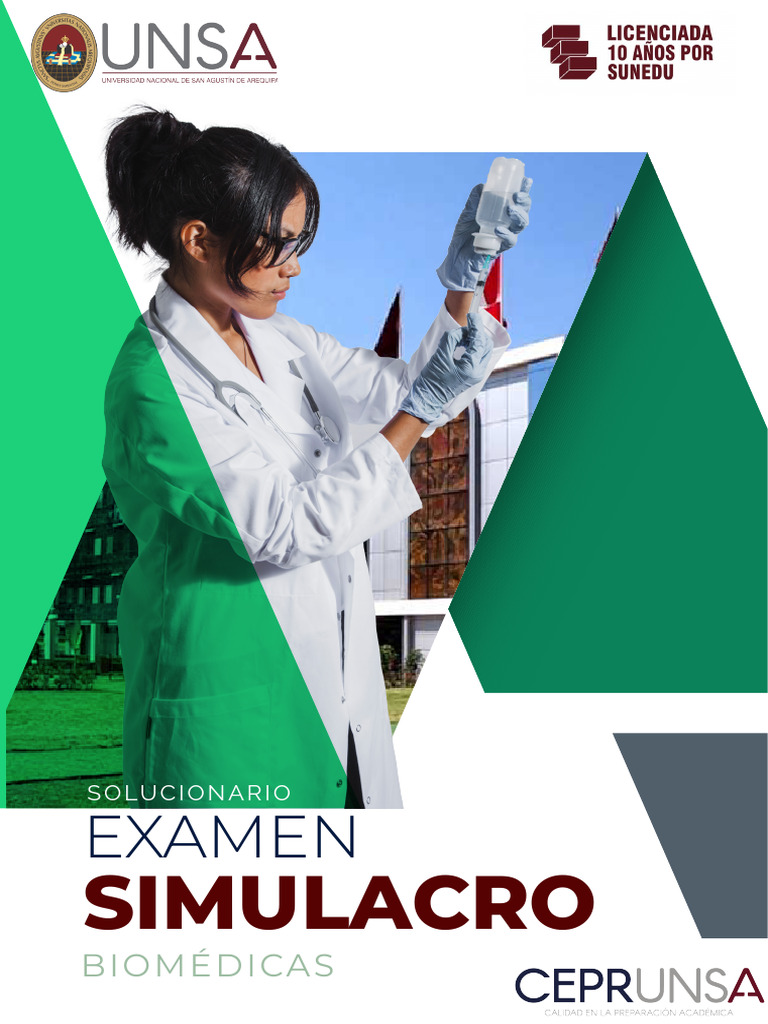 Solucionario Examen Biomédicas 2026 | PDF | Las bacterias | Biología ...