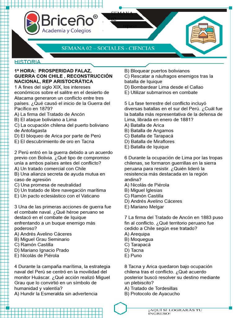 9 - Historia 03 Ciencias y Sociales Ss | PDF | Perú