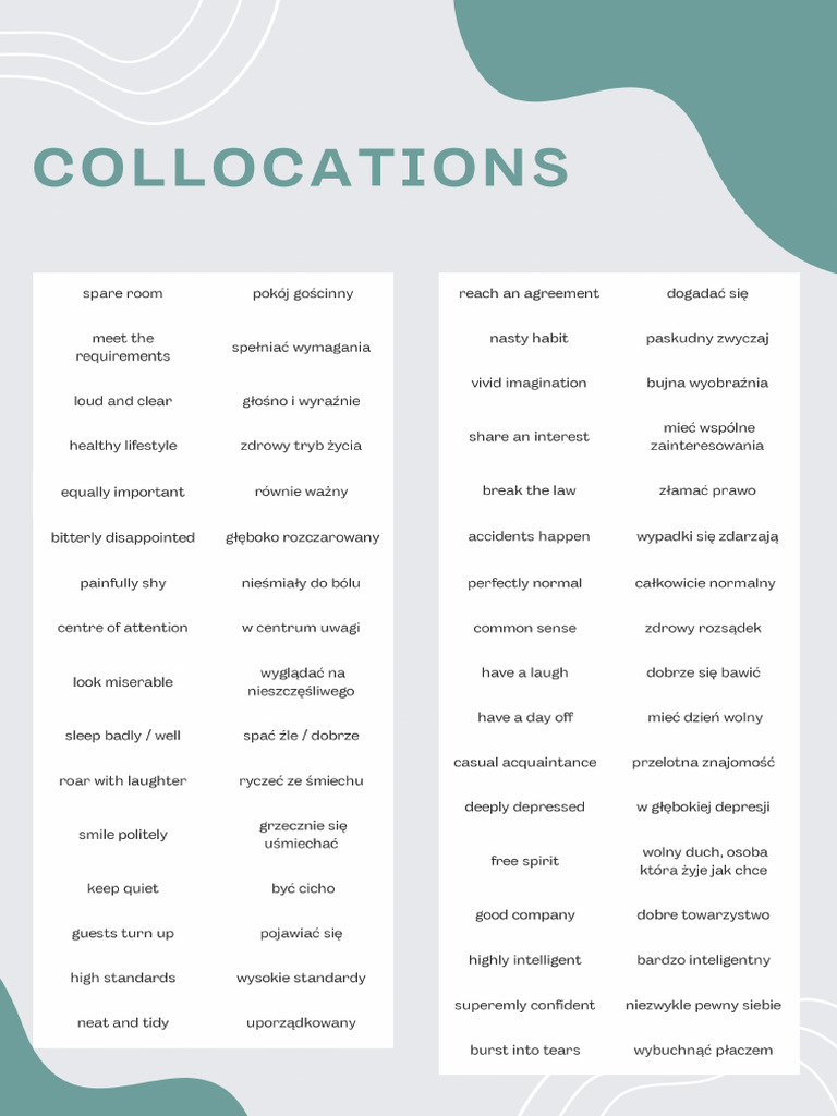 Collocations | PDF