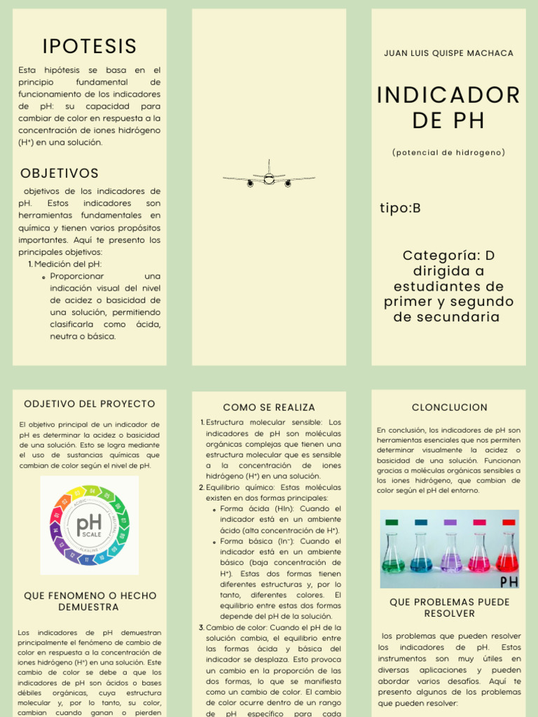 Folleto Tríptico Turismo en La Ciudad de México Simple Verde | PDF | Ph | Ácido