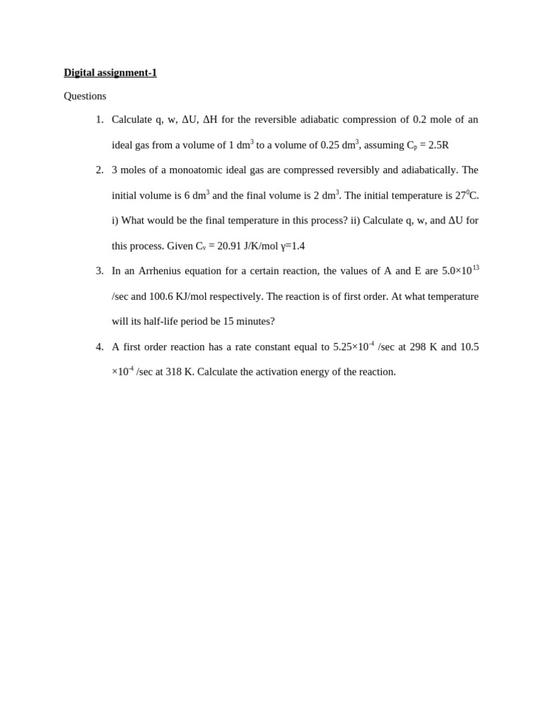 Digital Assignment 1 | PDF