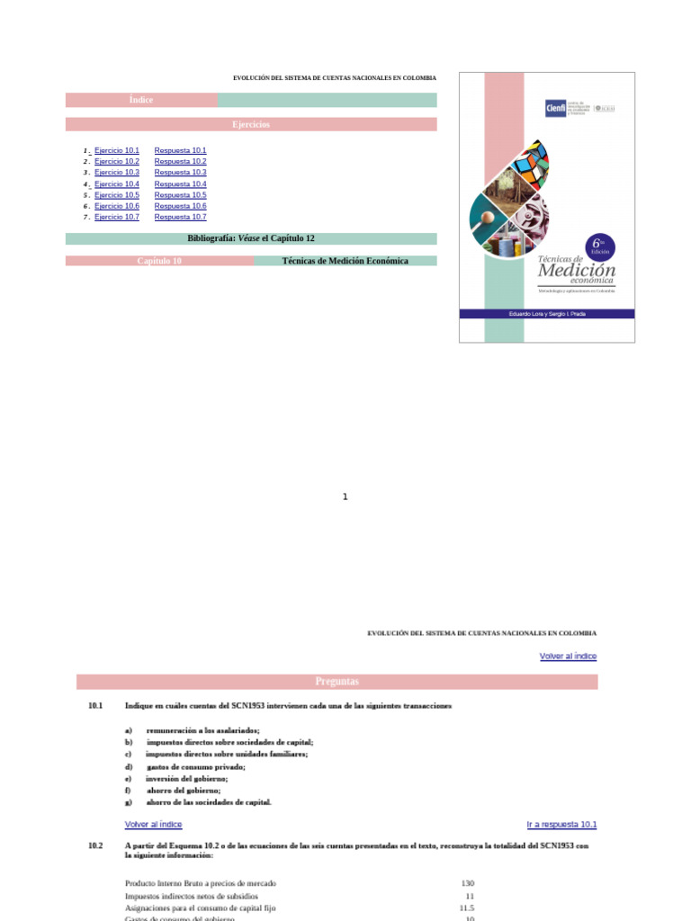 Capitulo10 Evolucion Del Sistema de Cuentas Nacionales en Colombia 6ed | PDF | Ahorro | Producto ...
