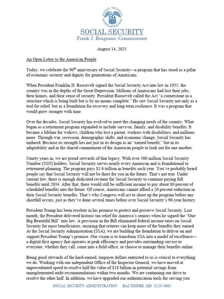 90 Years of Social Security Progress | PDF | Social Security (United ...