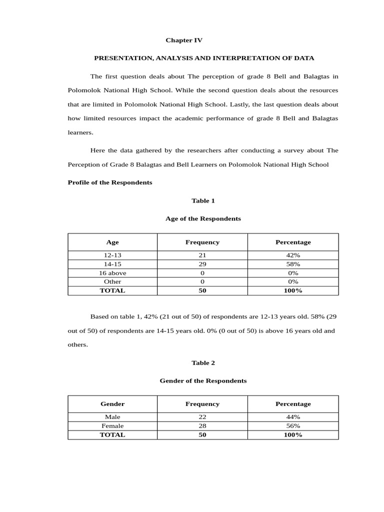 Impact of Limited Resources on Grade 8 Learners | PDF | Classroom ...