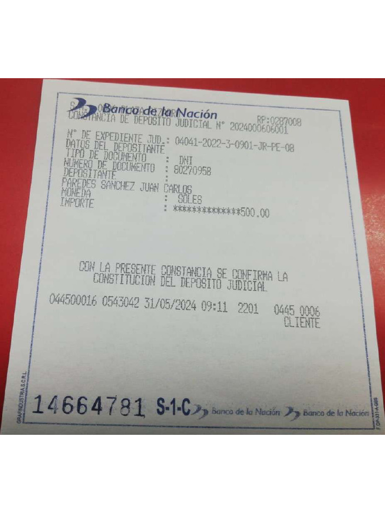 Voucher Pago Reparación Civil | PDF