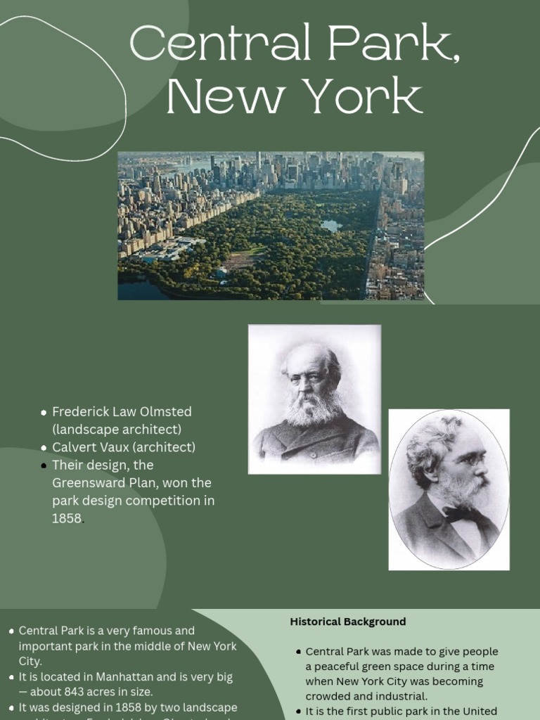 Central Park, New York PDF | PDF | Parks | Landscape