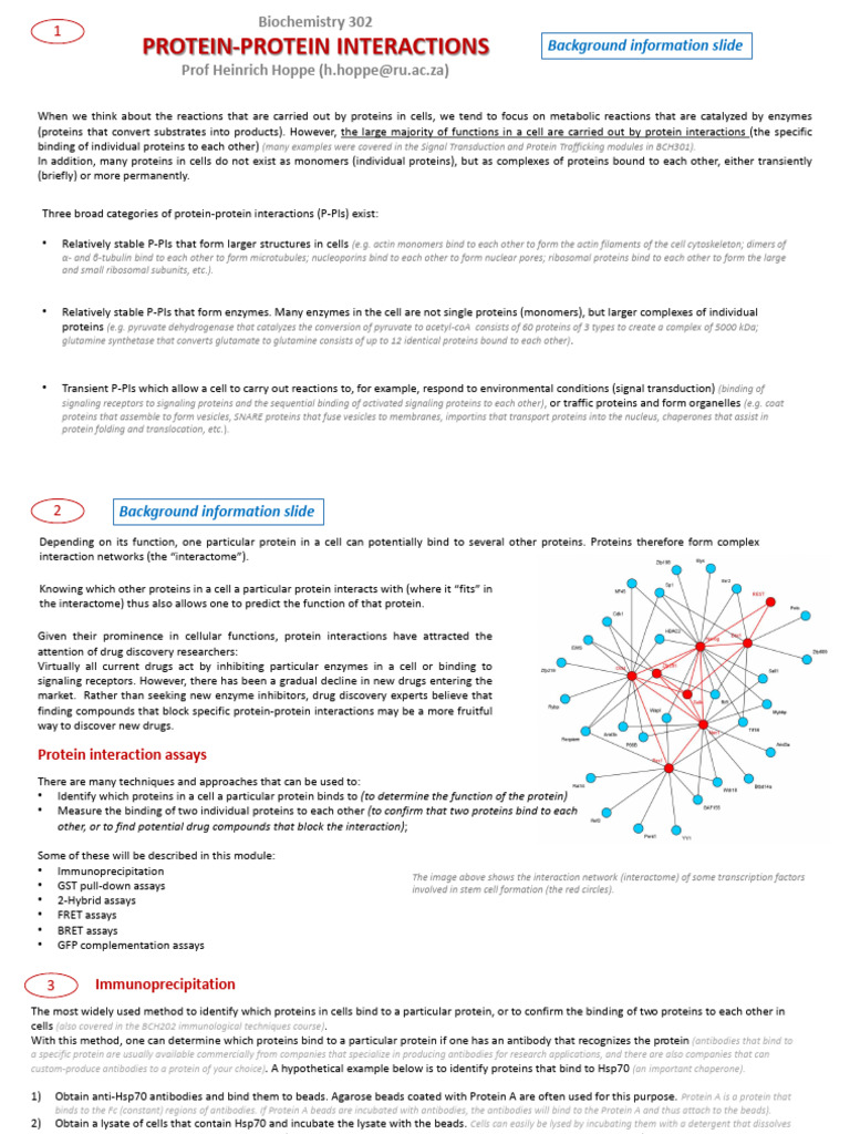Protein-Protein Interactions in Biochemistry | PDF | Fluorophore ...