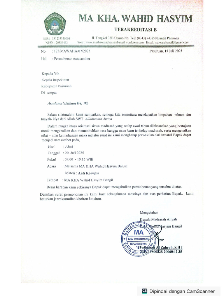 permohonan narsum 1 | PDF