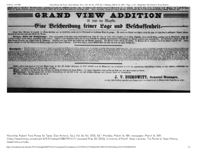 Freie Presse für Texas - March 16, 1891 | PDF