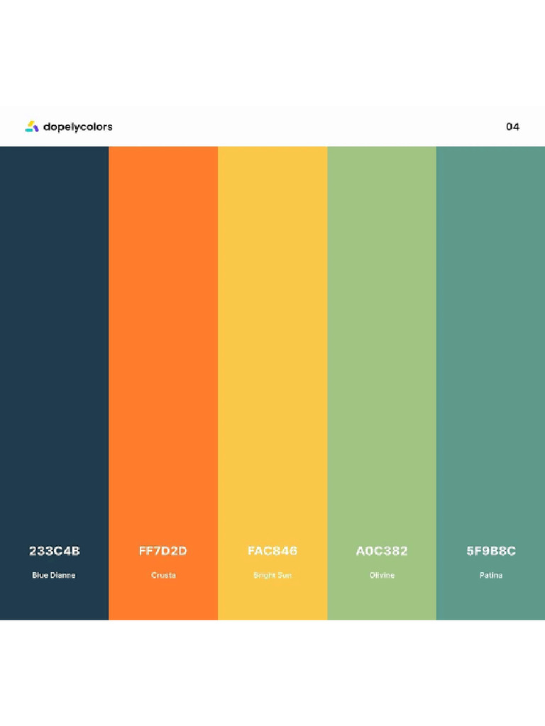 Colour Pallete For HTML and Css Codes | PDF