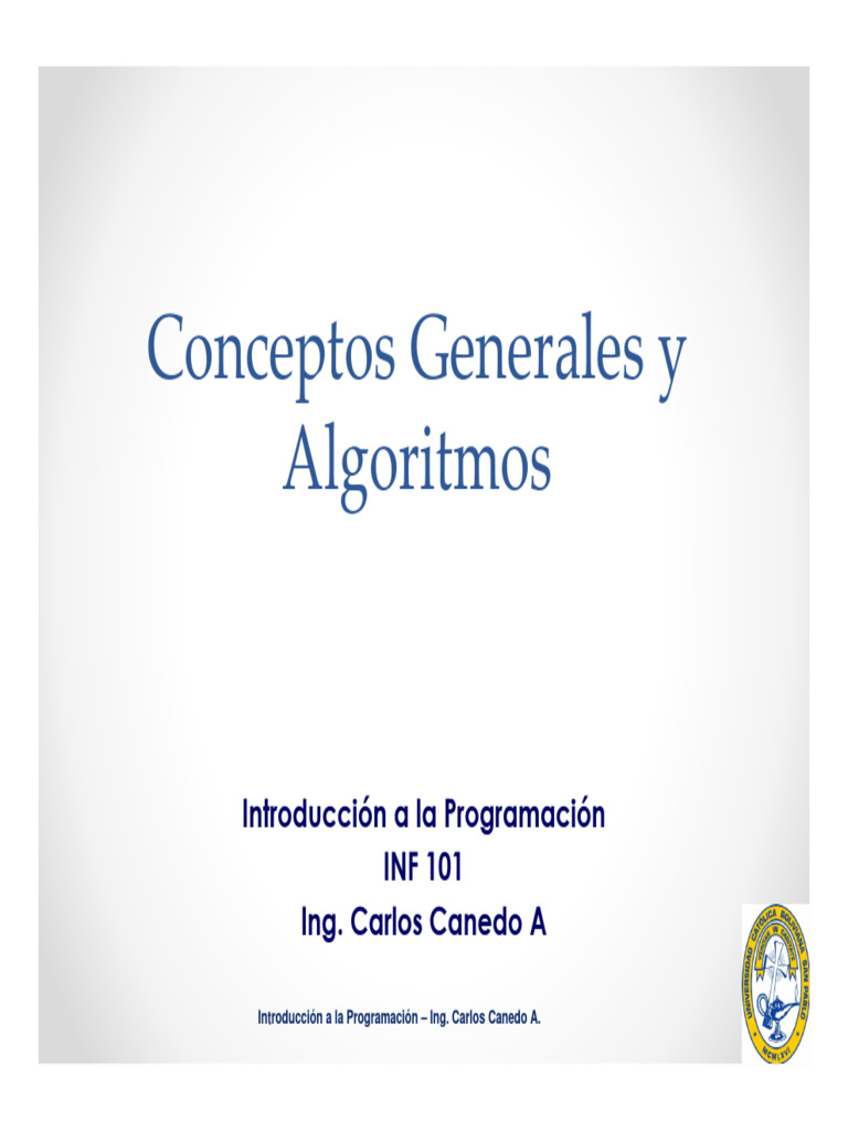 0 Conceptos Generales y Algoritmos | PDF | Lenguaje de programación ...