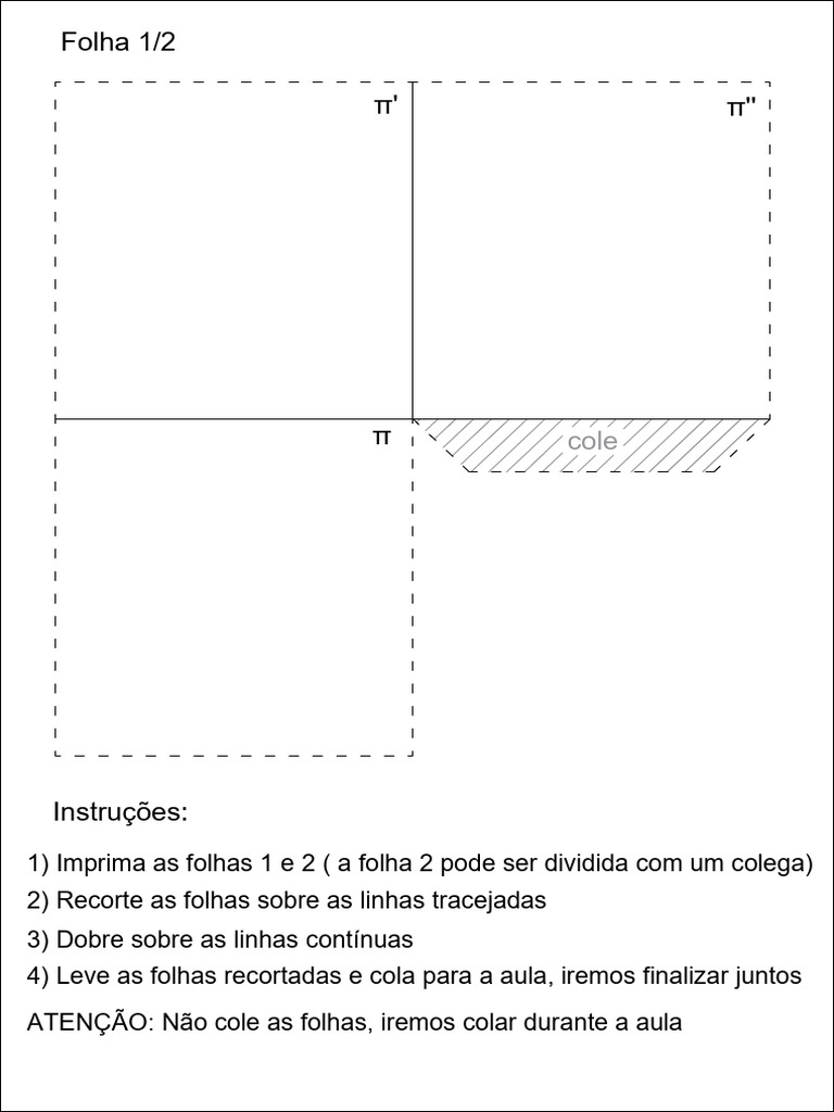 Pertinência de reta em plano - 3D - folha 1 | PDF