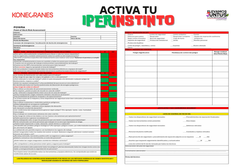 POWRA para Llenar | PDF