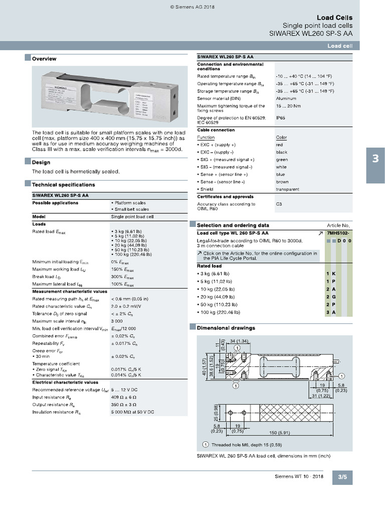 Siemens Load Cell | PDF