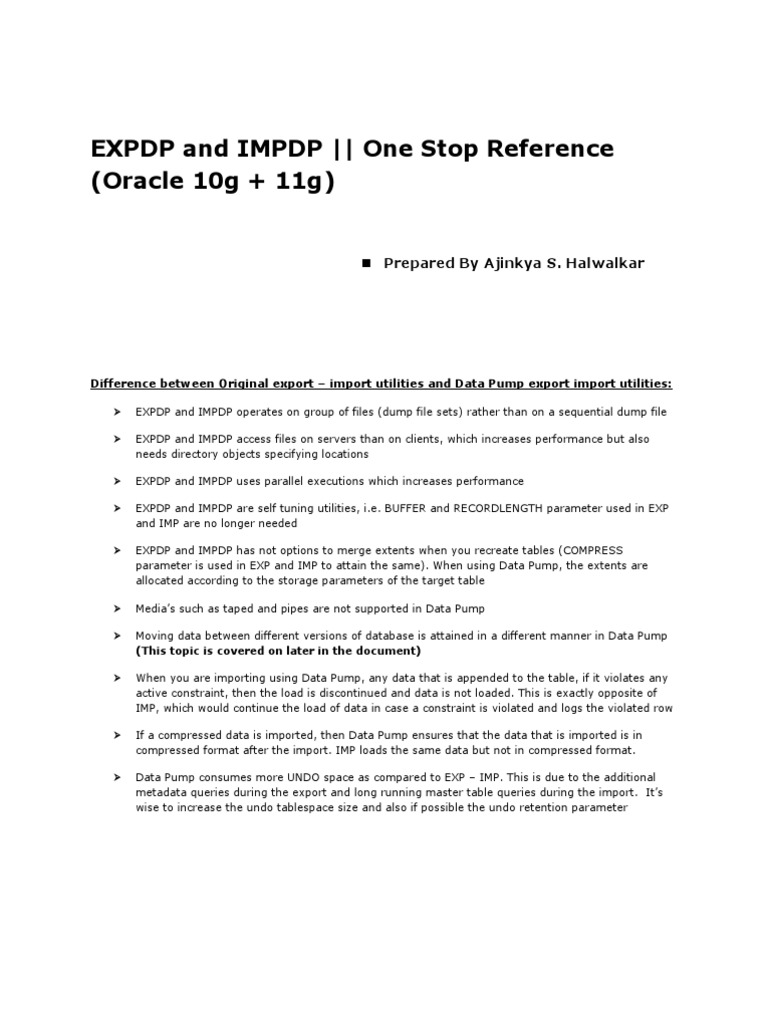 Impdp Unable To Open Dump File For Read - sitetalks