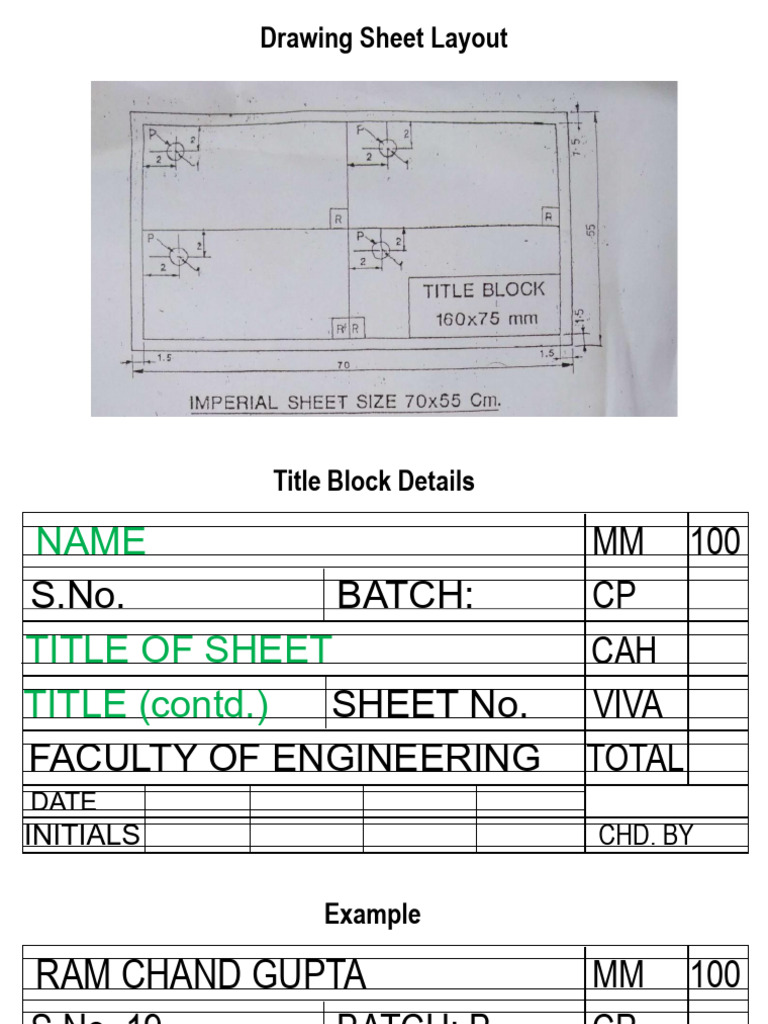 Engineering Drawing Sheet Layout Guide | PDF
