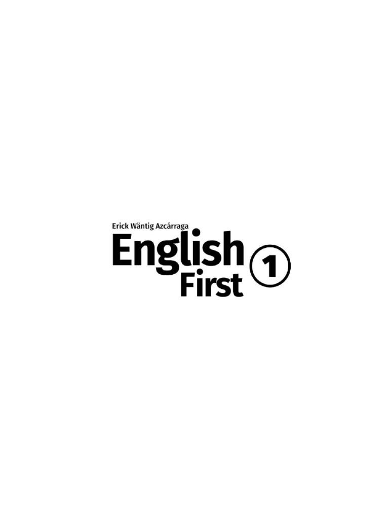 English First 1 | PDF | English Language | Subject (Grammar)