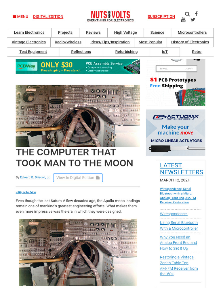 The Computer That Took Man To The Moon Nuts Volts Magazine | PDF ...