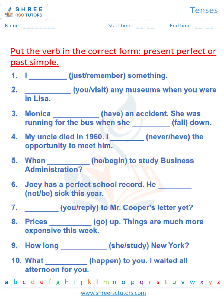 Present Perfect vs. Past Simple | PDF