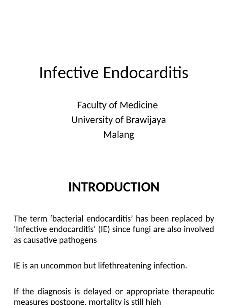 13 Infective Endocarditis KBK - 2 | PDF | Echocardiography | Heart