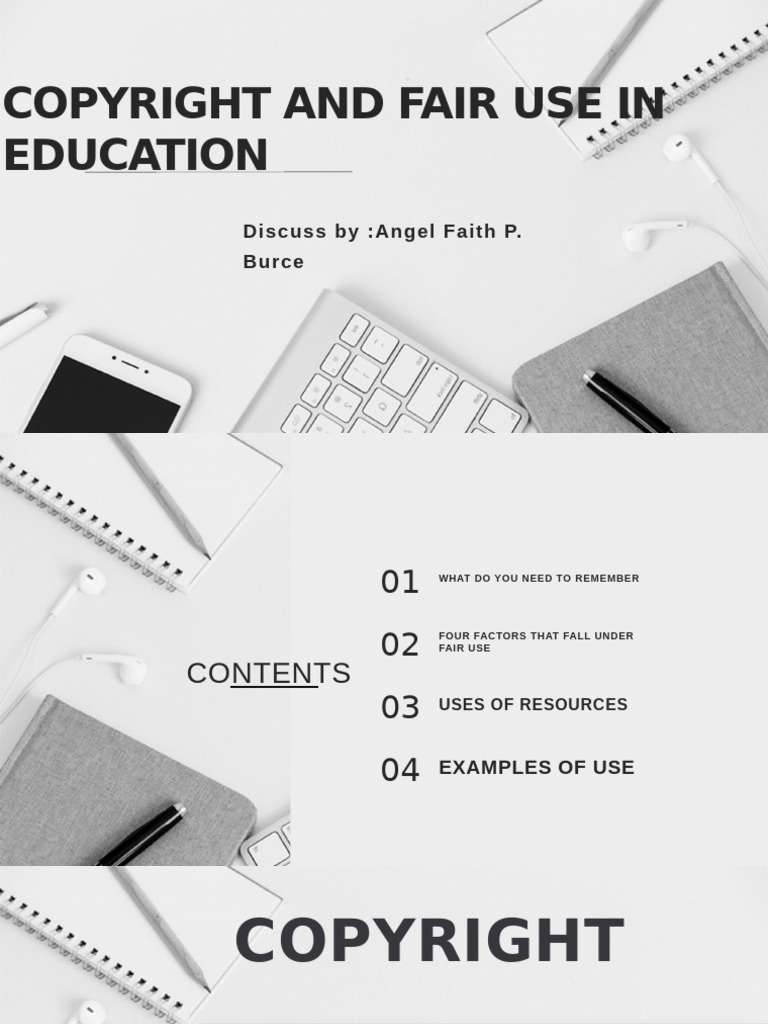 Copy Right and Fair Use in Education | PDF