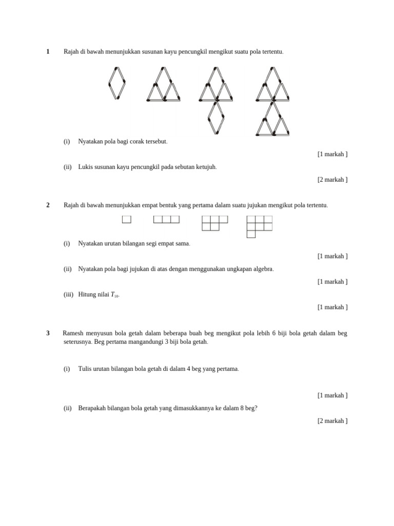 Pola Dan Jujukan t2 (Bahagian C) | PDF
